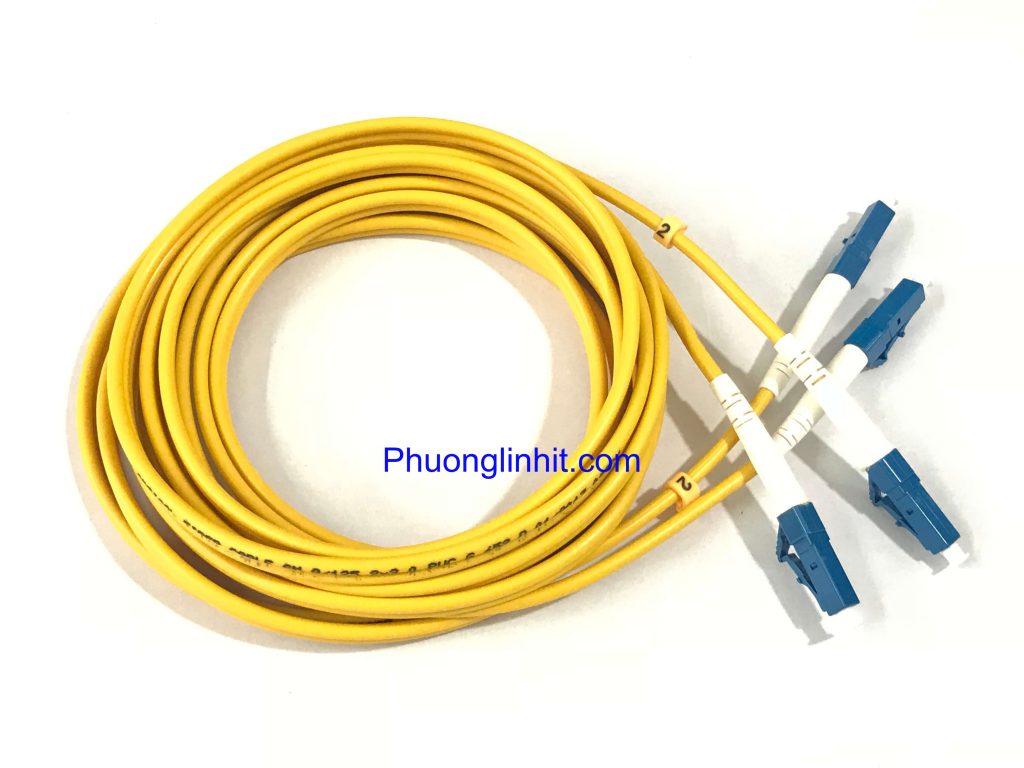 Dây patch cord quang Single-Mode 9/125µm LC-LC/UPC Duplex dài 5 mét ...